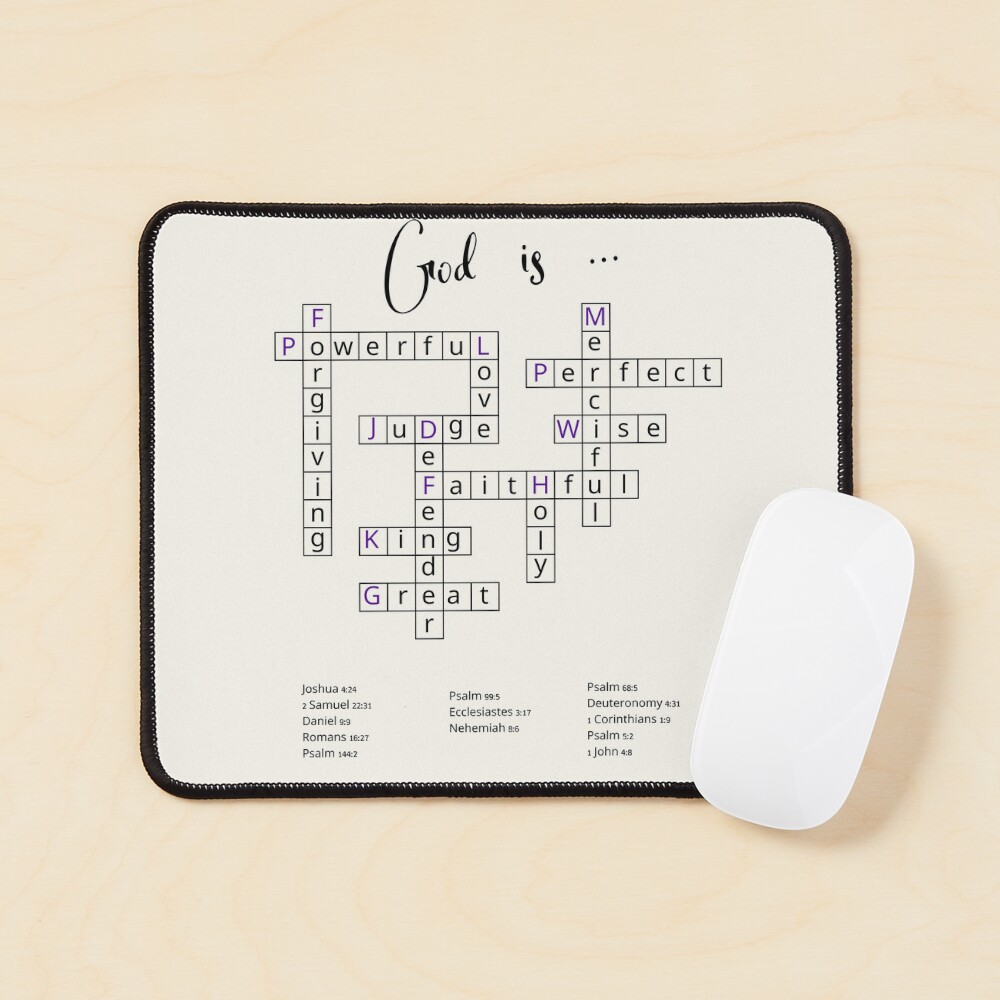 "Fun Crossword Puzzle God is Bible Verses Character of God Christian ...
