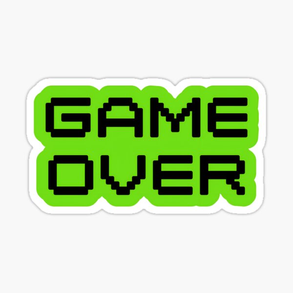 "Logo game over" Sticker by Artcolage87 | Redbubble