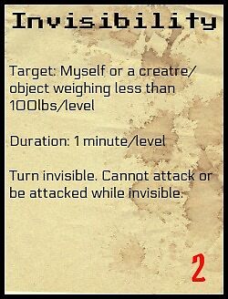 "Pathfinder Invisibility Spell Card" by BenaJones | Redbubble