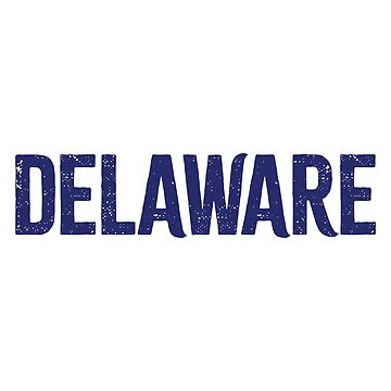 "Delaware Block Letter Type City State Name" Sticker for Sale by ...