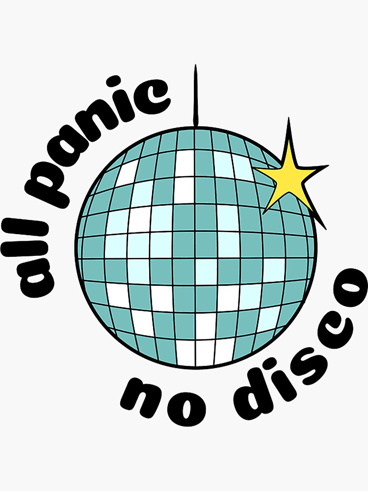 "All Panic No Disco(1)" Sticker for Sale by Qurious332 | Redbubble