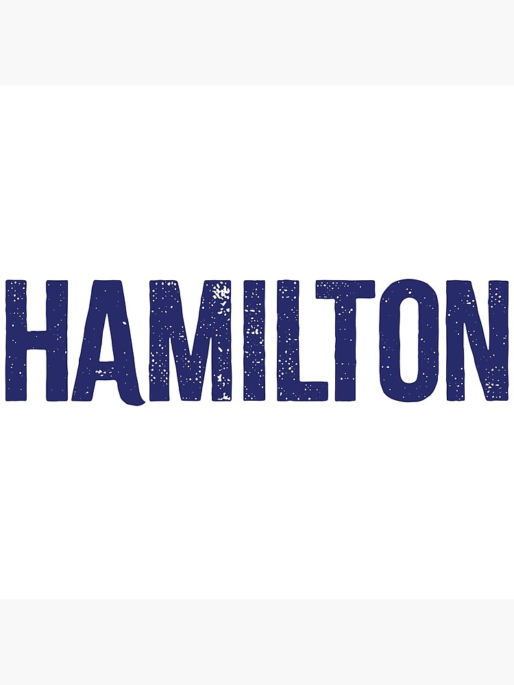 Hamilton Block Letter Type City Name Premium Matte Vertical Poster sold ...