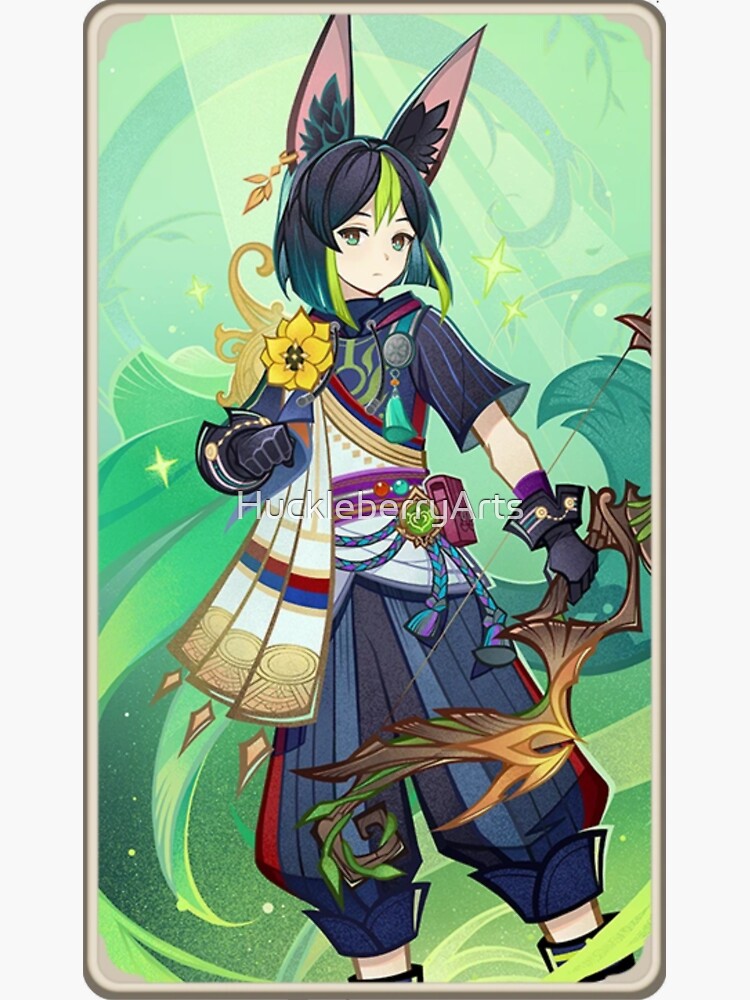 "Genshin Impact Tighnari Card" Sticker for Sale by HuckleberryArts ...