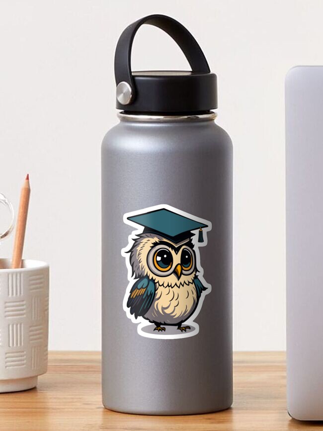 "Cute Owl Graduation Cap Topper Cartoon" Sticker for Sale by Zazizu | Redbubble