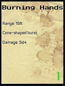 "Pathfinder Burning Hands Spell Card" by BenaJones | Redbubble