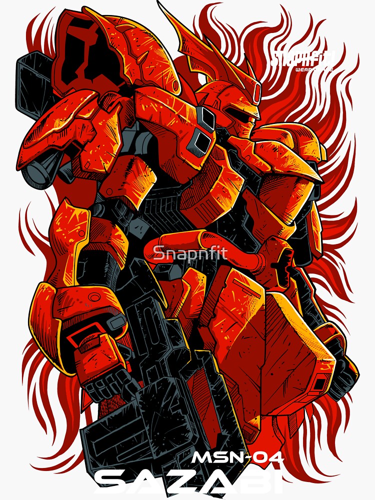 "Sazabi" Sticker by Snapnfit | Redbubble