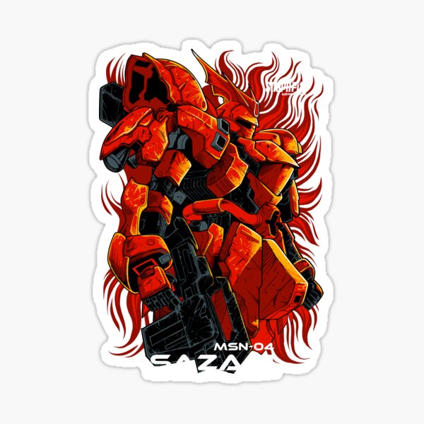 "Sazabi" Sticker by Snapnfit | Redbubble