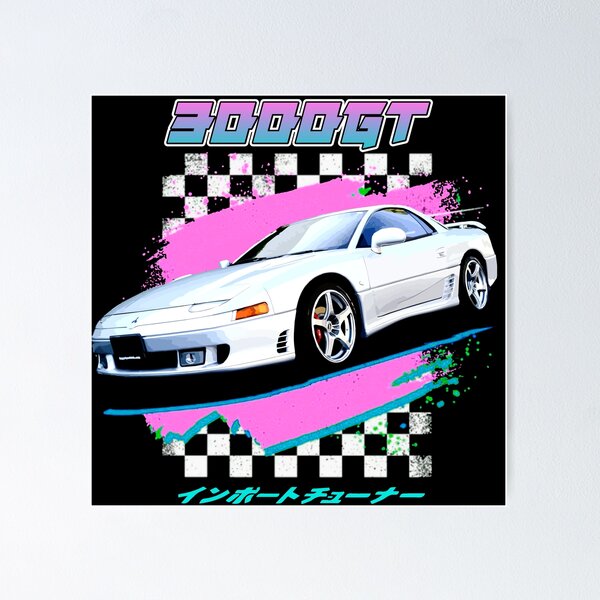 "Mitsubishi 3000GT GTO Turbo" Poster for Sale by FromThe8Tees | Redbubble