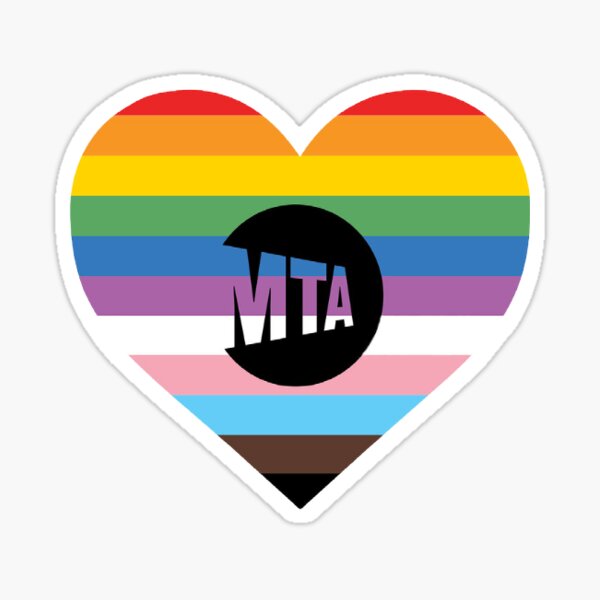 "MTA Progress Pride Heart" Sticker for Sale by MTA-NY | Redbubble