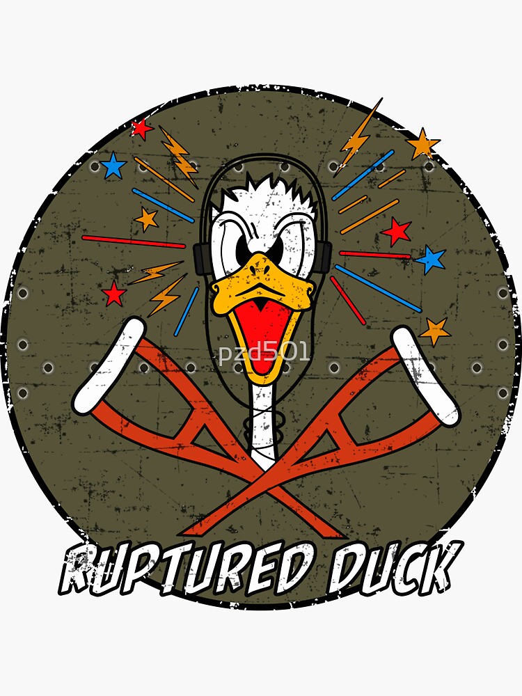 "USAF - B-25 Ruptured Duck Noise Art - Grunge Style" Sticker for Sale ...