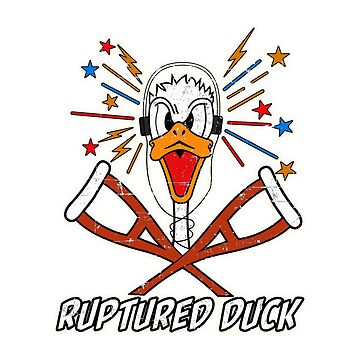 "USAF - B-25 Ruptured Duck Noise Art - V2 - Grunge Style" Sticker for ...