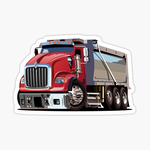 "Cartoon Dump Truck" Sticker for Sale by Mechanick | Redbubble