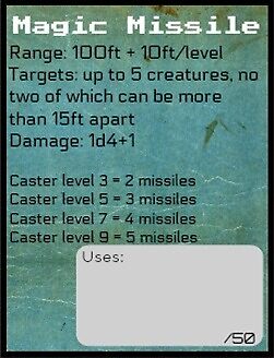 "Pathfinder Magic Missile Wand Card" by BenaJones | Redbubble