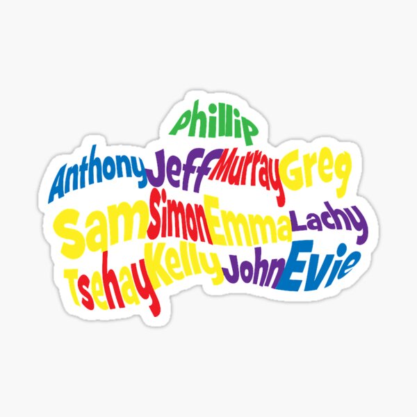 "Wiggly Word Cloud" Sticker for Sale by thibodeauxsund | Redbubble