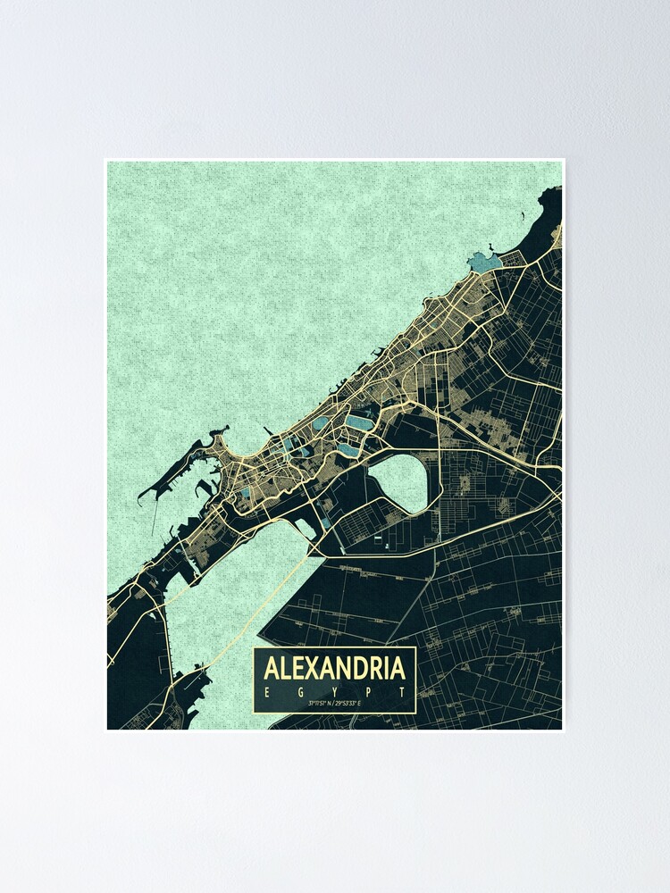 "Alexandria City Map of Egypt - Summer" Poster for Sale by deMAP ...