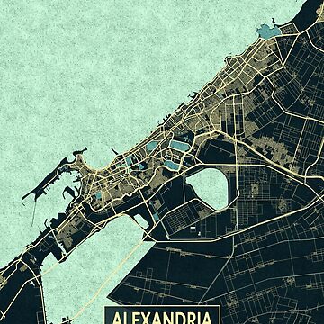 "Alexandria City Map of Egypt - Summer" Poster for Sale by deMAP ...