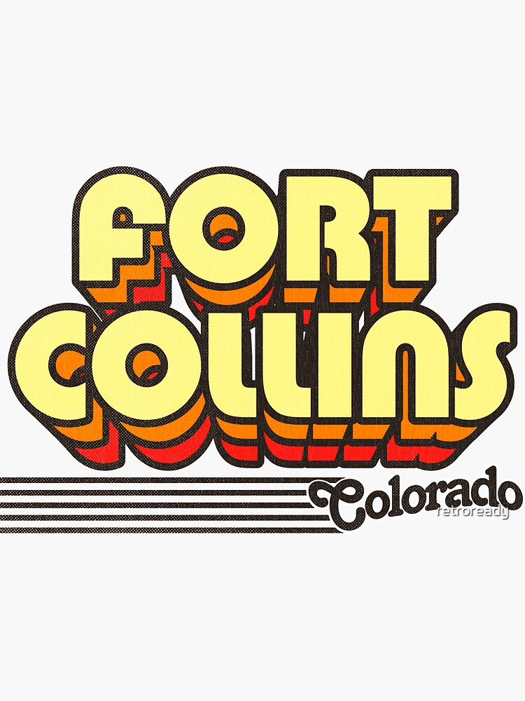 "Fort Collins, Colorado | Retro Stripes" Sticker for Sale by retroready ...