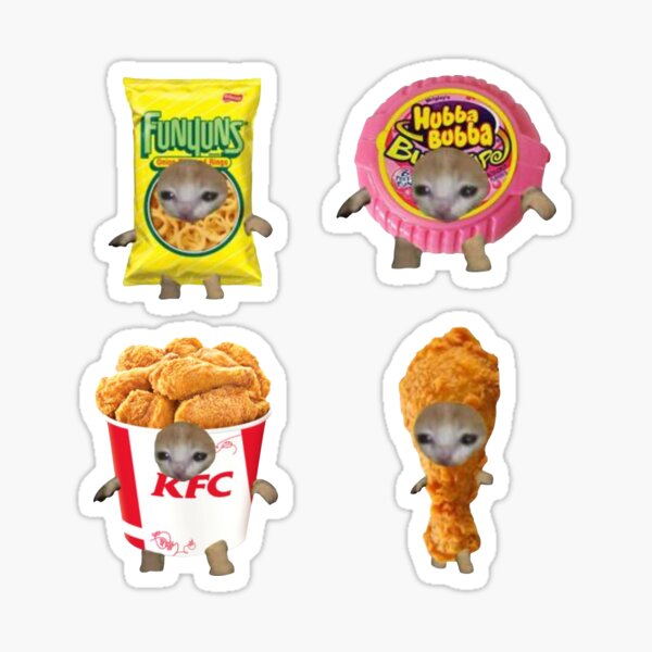 "Snack Cat Pack" Sticker for Sale by jlee0213 | Redbubble