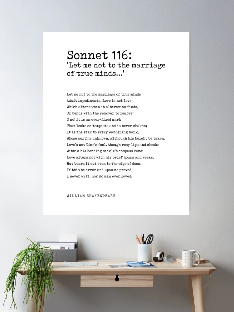 William Shakespeare Love Poem Sonnet 116 Typewriter Font