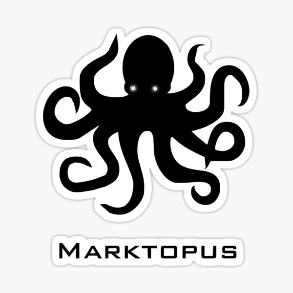 "Marktopus" Sticker for Sale by shopbatknitcra | Redbubble