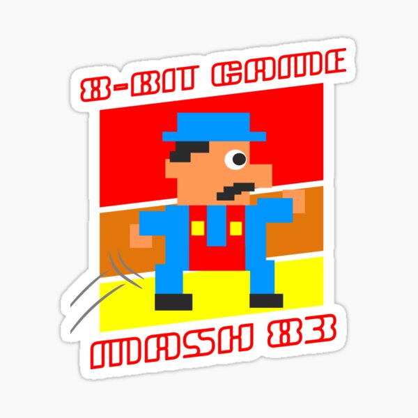 "Funny Pixel Art Cute Kawaii 8-Bit Game Mash 83 80s 90s classic vintage ...