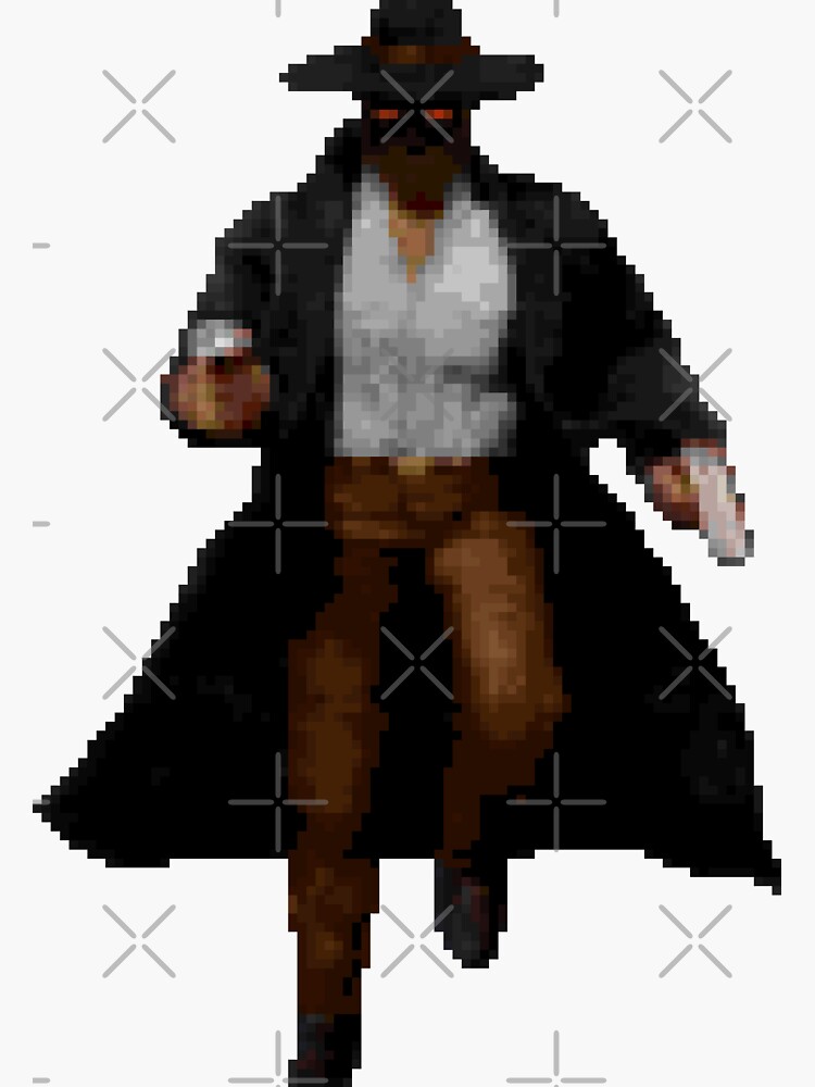 "Monolith Blood DOS 1997 PC Game - Caleb Running" Sticker for Sale by ...