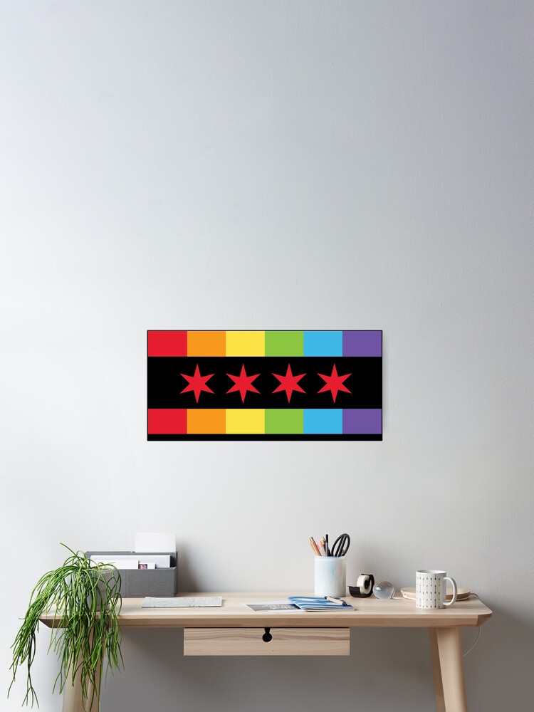 "Chicago Pride Flag" Poster for Sale by Highway24 | Redbubble