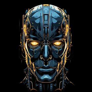 "Robot Face" Sticker for Sale by RTFaulkner | Redbubble