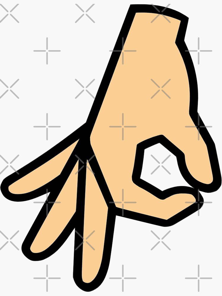 "Douche-Effect A-Hole Hand Sign" Sticker for Sale by SheerioEffect ...