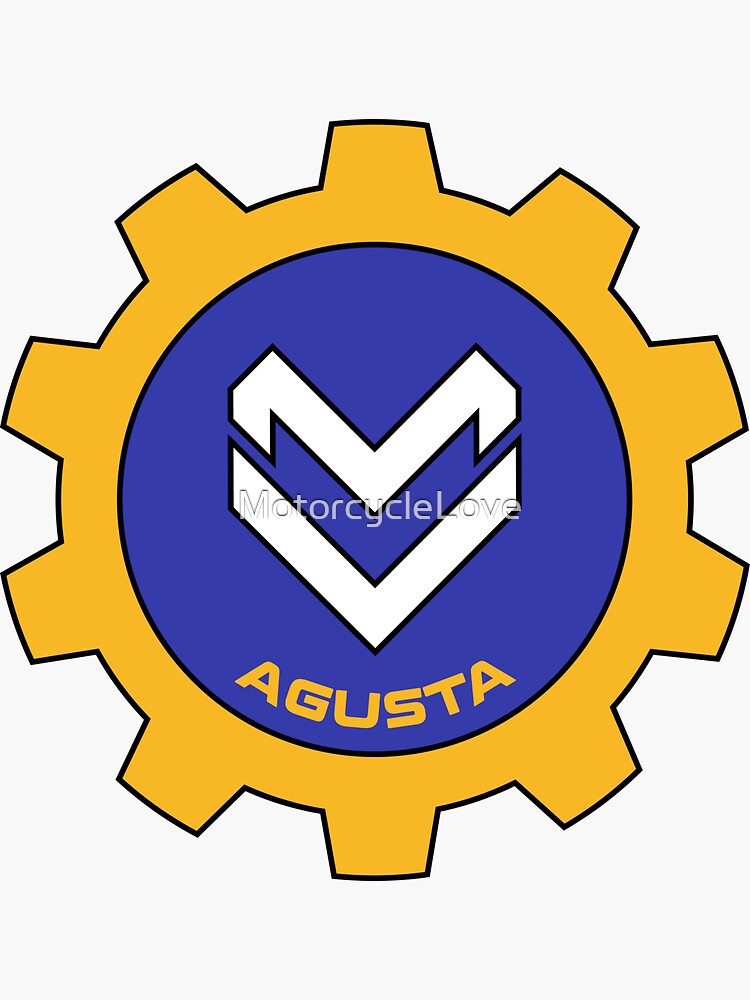"MV Agusta Logo V1" Sticker by MotorcycleLove | Redbubble