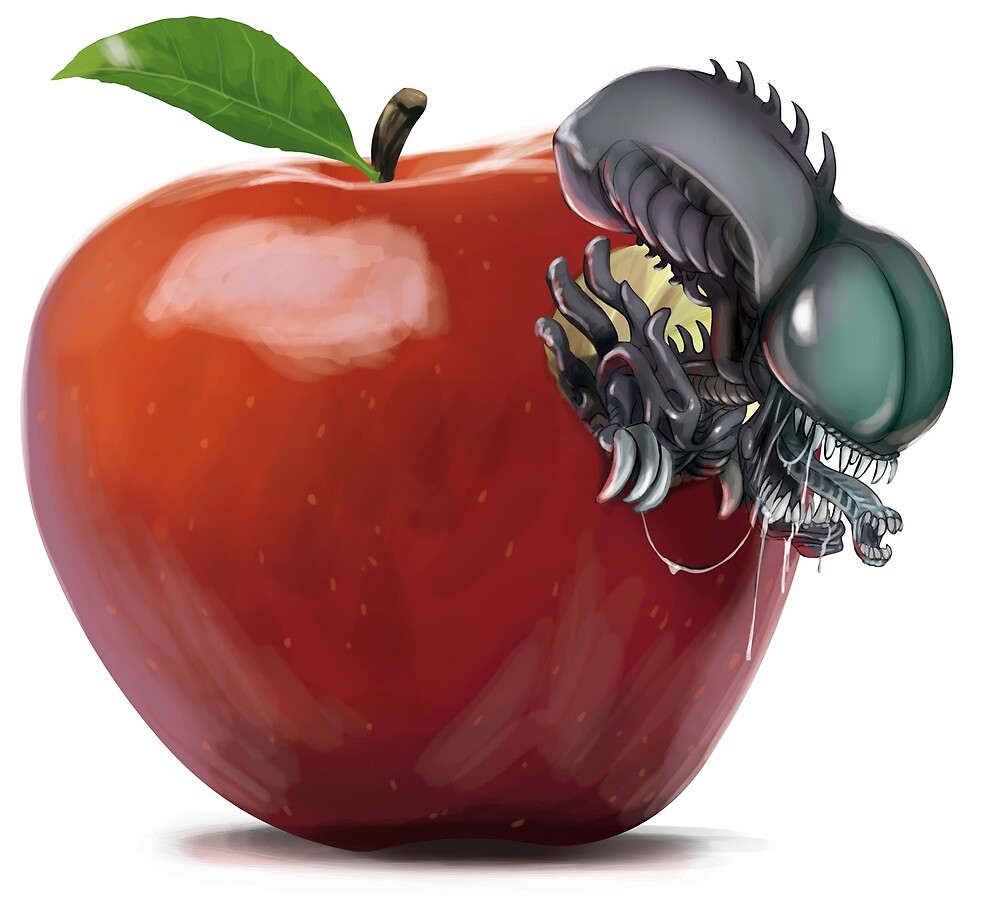 "Alien apple." by giroillustrator | Redbubble