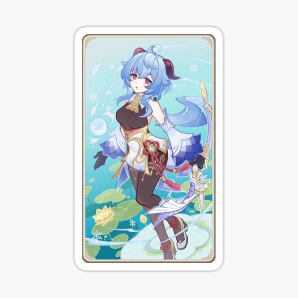 "Genshin Impact Ganyu Card" Sticker for Sale by HuckleberryArts | Redbubble
