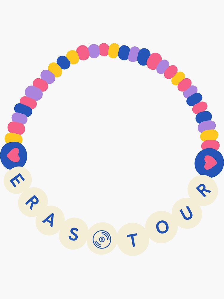 "Eras Tour Friendship Bracelet" Sticker for Sale by bethbubblesart ...