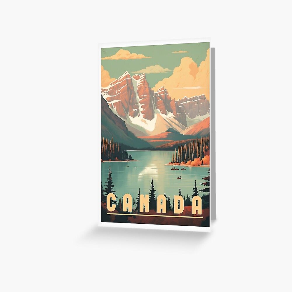 "Vintage Canada travel poster - Stunning design of the North American ...