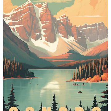 "Vintage Canada travel poster - Stunning design of the North American ...
