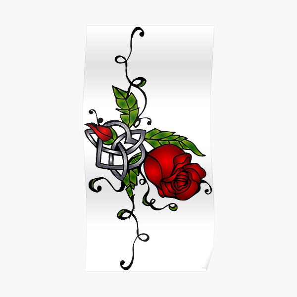 "Celtic Rose" Poster for Sale by bettinadreier75 | Redbubble