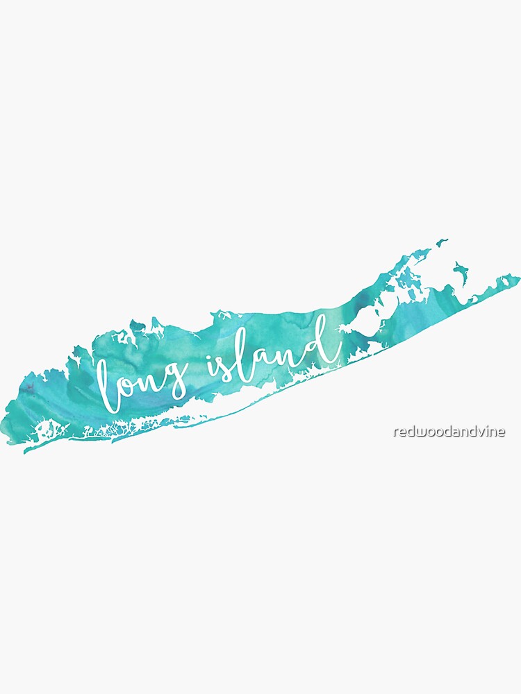 "Long Island Love" Sticker by redwoodandvine | Redbubble