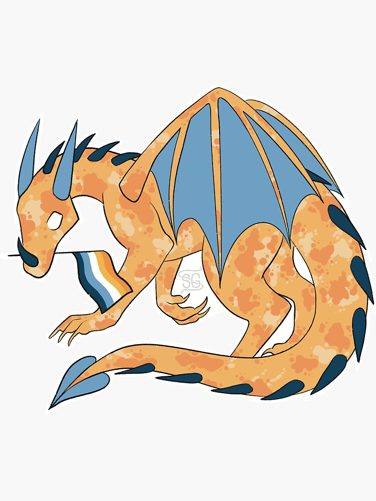 "Aro/Ace Dragon" Sticker for Sale by sarahgdraws | Redbubble