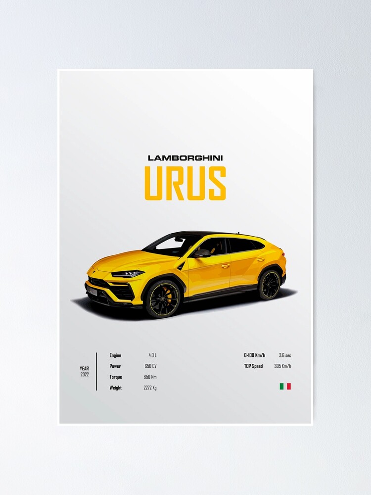 "Lamborghini Urus" Poster for Sale by MensPosters | Redbubble