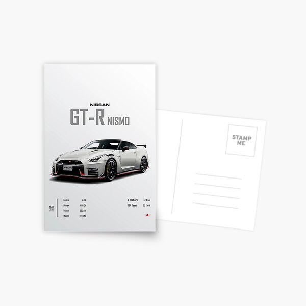 "Nissan GT-R Nismo" Postcard for Sale by Men's Posters Co. | Redbubble