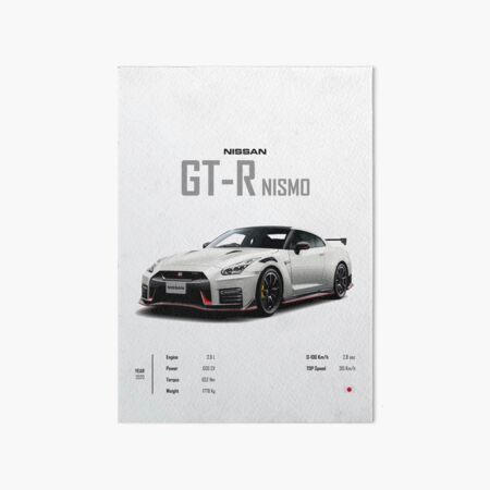 "Nissan GT-R Nismo" Art Board Print for Sale by Men's Posters Co ...