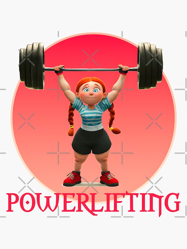 "Powerlifting" Sticker for Sale by angoma | Redbubble