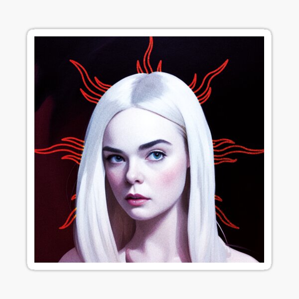 "elle fanning" Sticker for Sale by Neonkerely | Redbubble