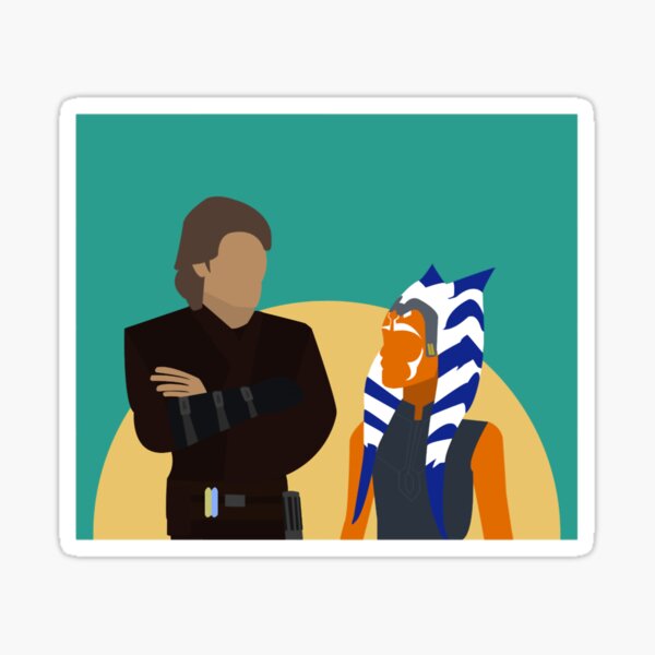 "Ahsoka and Anakin" Sticker for Sale by anatoledouglas | Redbubble