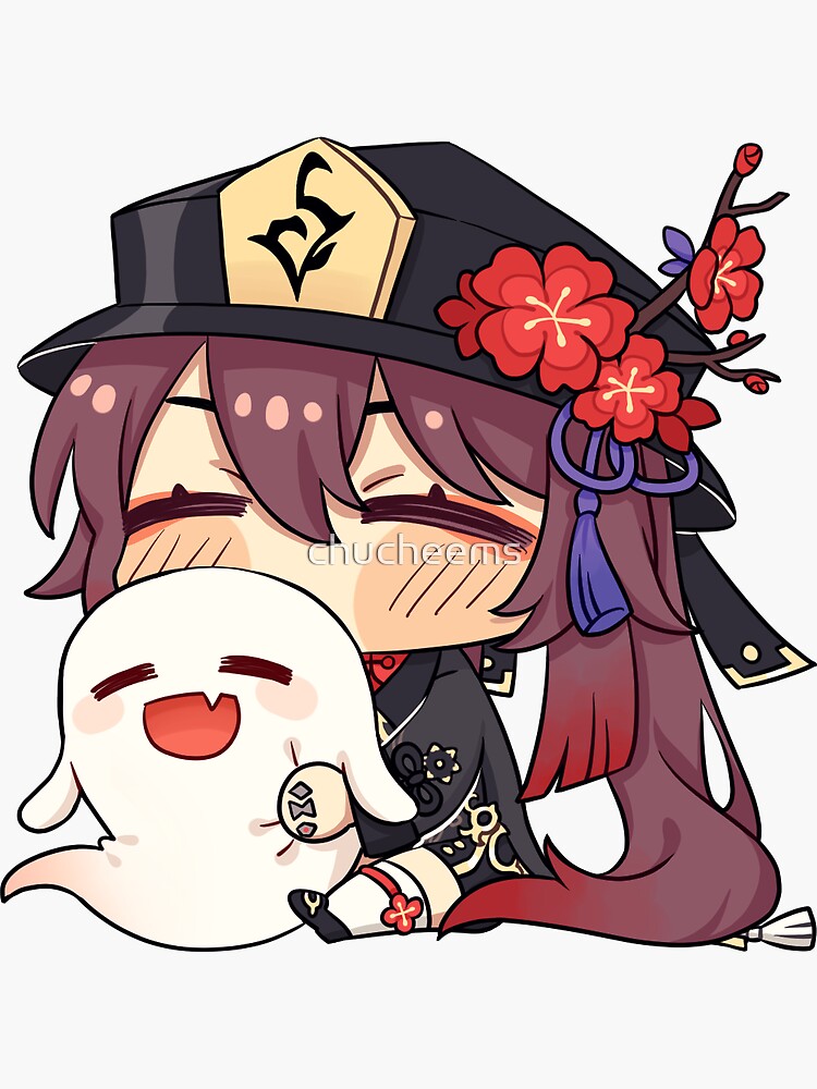 "Hutao Hug (Genshin Impact)" Sticker for Sale by ch1sh10 | Redbubble