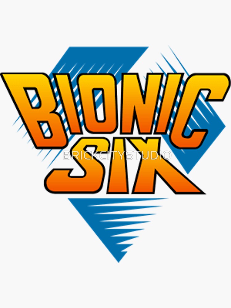 "CARTOON BLAST- 80S THE BIONIC SIX" Sticker for Sale by BRICKCITYSTUDIO ...