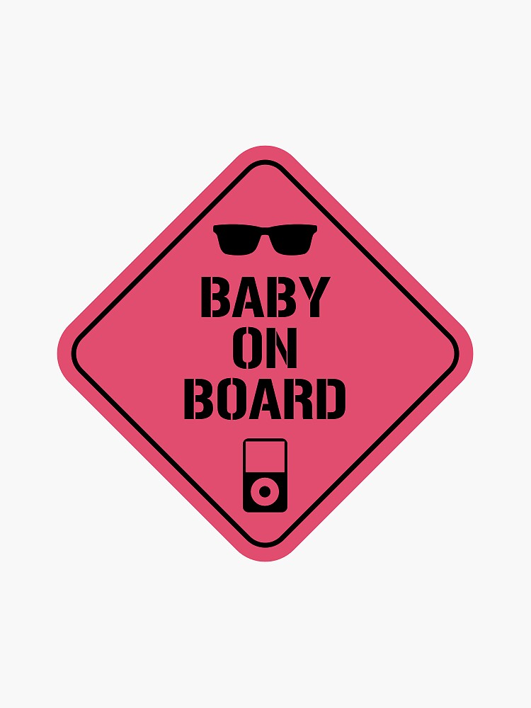 "Baby Driver Baby on board" Sticker for Sale by AndrewSunrise | Redbubble