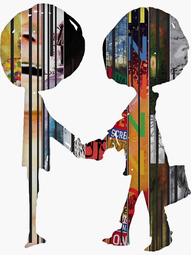 Radiohead Logo Dizzy Glitch, Radiohead Ok Computer Sticker 1997 Nigel ...