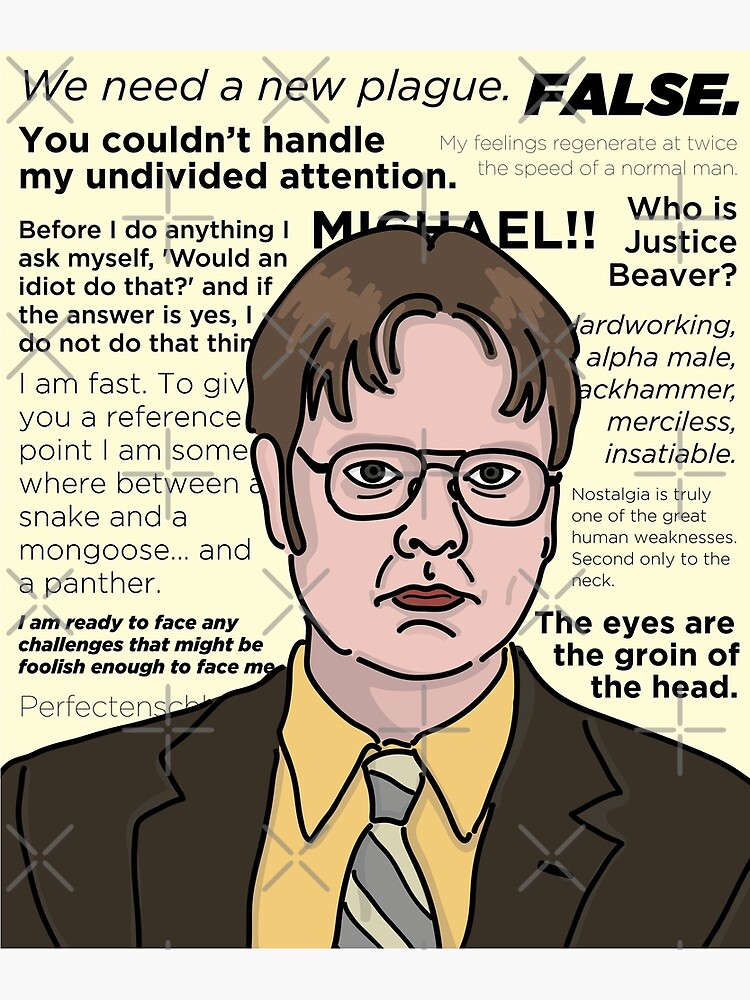 "Dwight Schrute best quotes" Poster by michellestam | Redbubble
