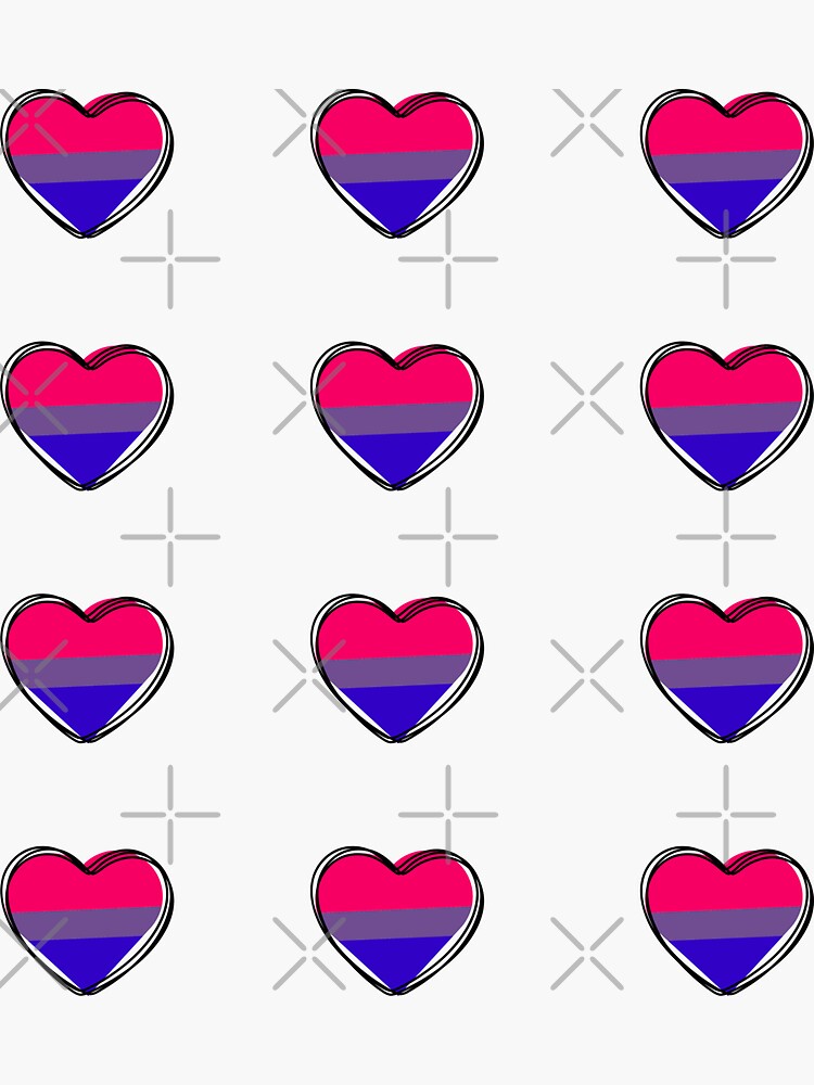 "BISEXUAL FLAG HEART | BI FLAG HEART | CUTE BISEXUAL HEART" Sticker for ...